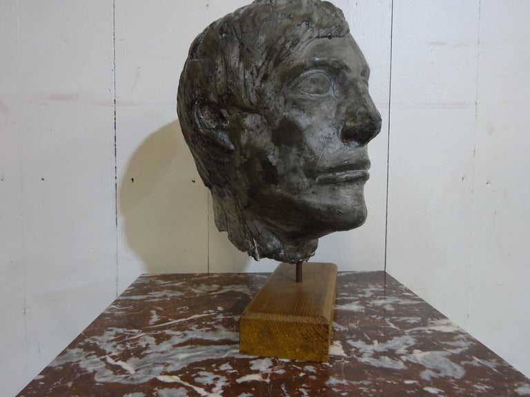 Midcentury Pewter Sculpture For Sale at 1stDibs