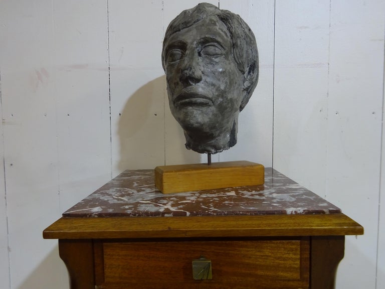 Midcentury Pewter Sculpture For Sale at 1stDibs