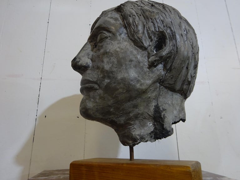 Midcentury Pewter Sculpture For Sale at 1stDibs