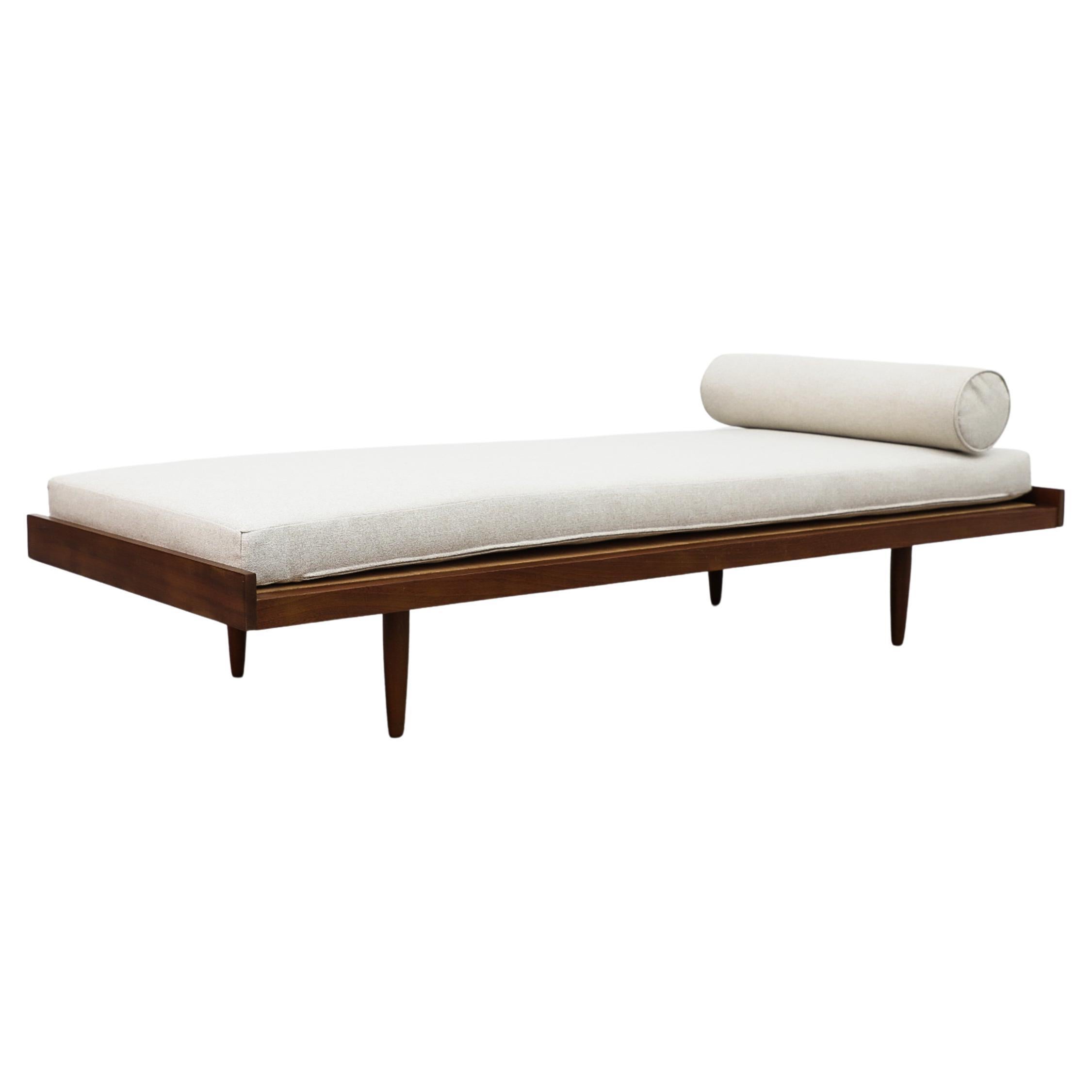 Mid-Century Pierre Chapo Inspired Dark Teak Daybed at 1stDibs