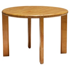 Danish Round Pine Table For Sale at 1stDibs