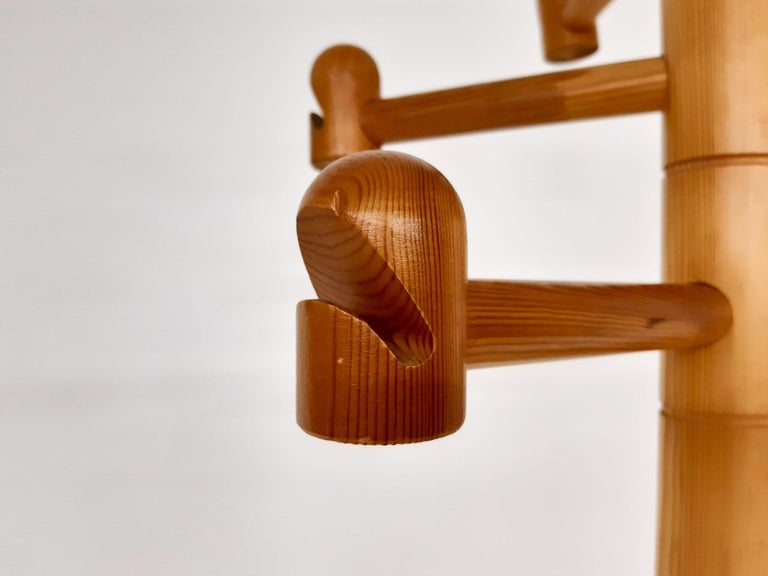 Midcentury Pinewood Coatrack, Sweden, 1970s at 1stDibs