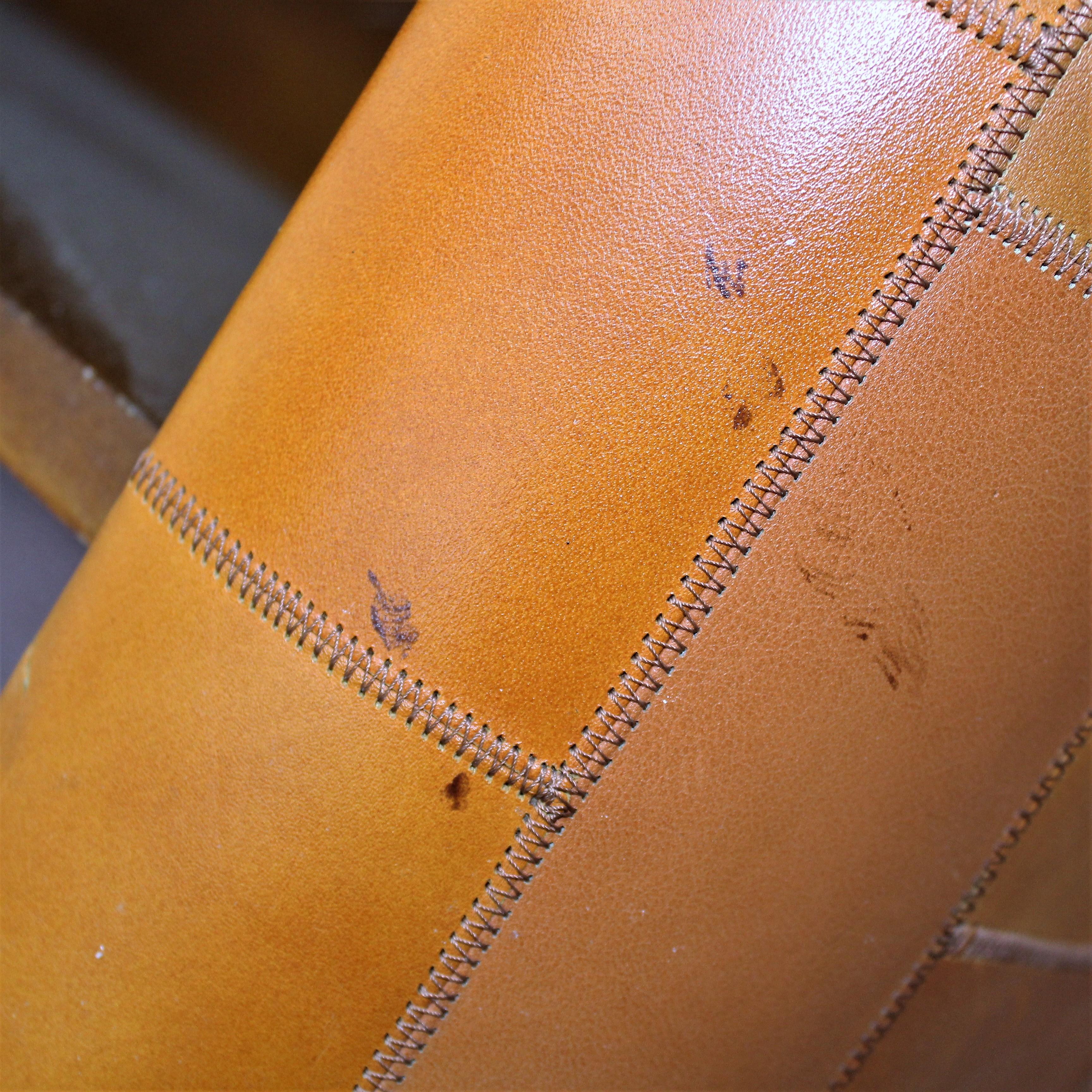 Midcentury Poltrona Frau Wood and Leather Commode and Nightstands ...