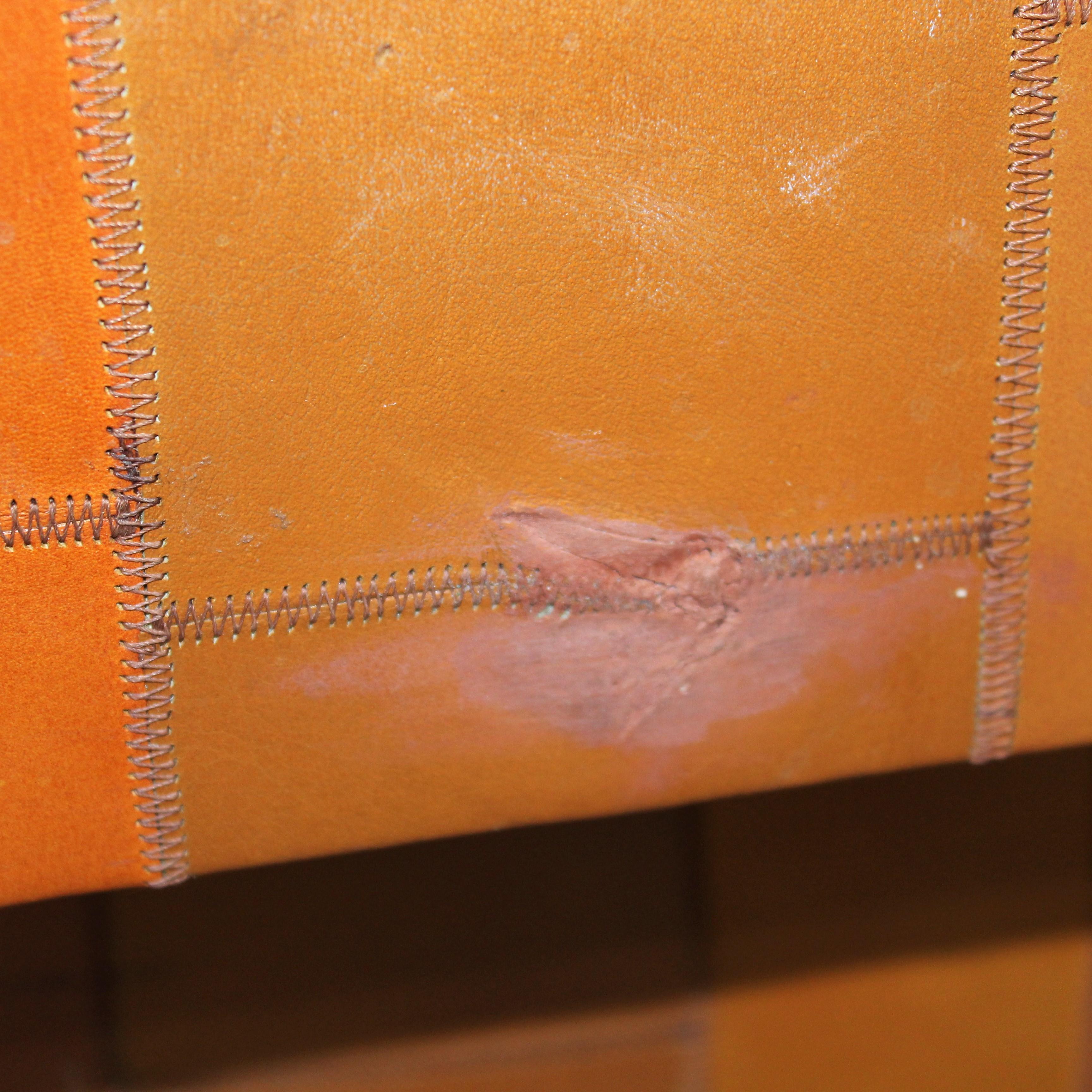 Midcentury Poltrona Frau Wood and Leather Commode and Nightstands ...