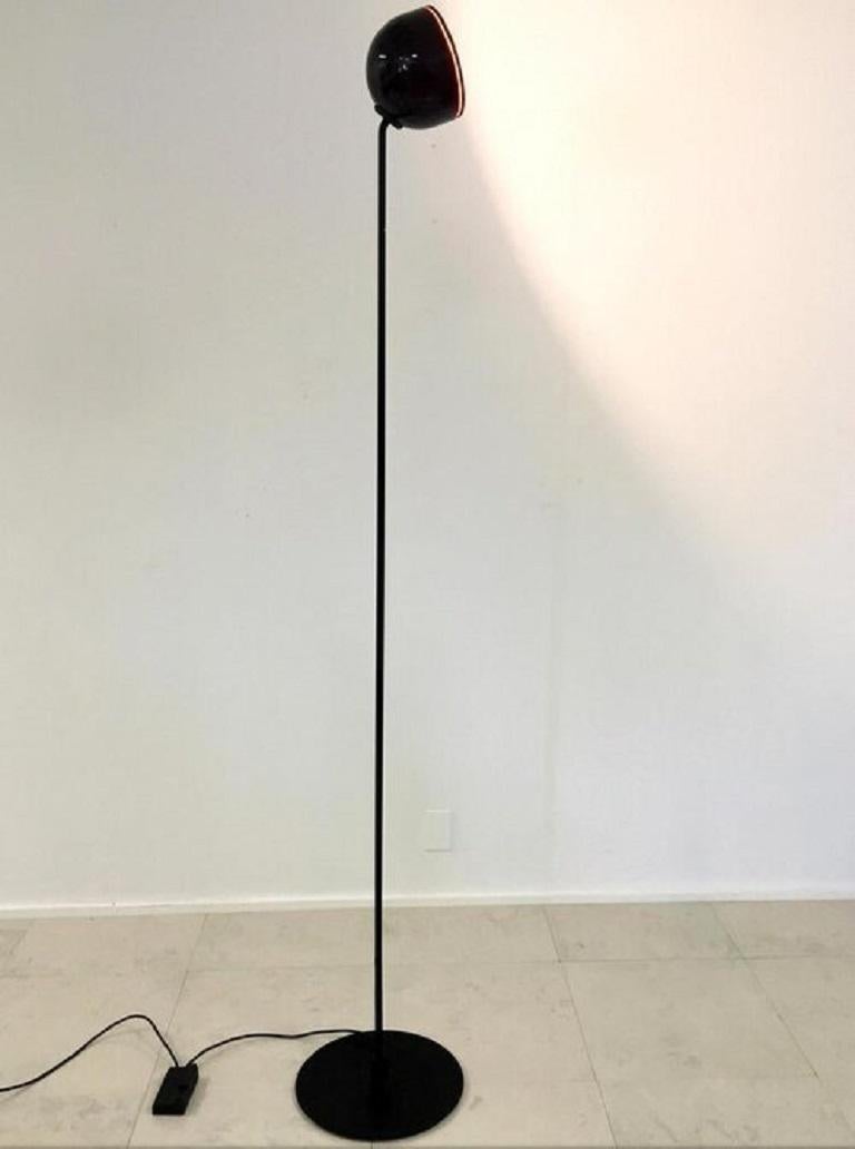 Mid-Century Postmodern Italian Relux Black and Red Milano Eyeball Floor ...