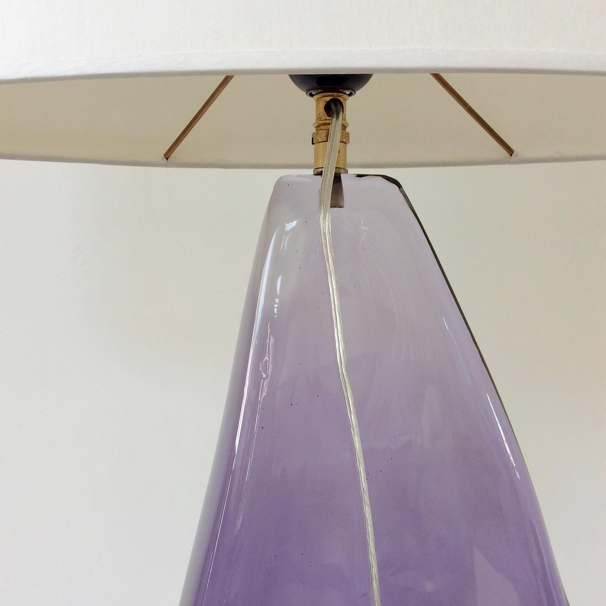 Mid-Century Purple Crystal Table Lamp, circa 1970, France at 1stDibs