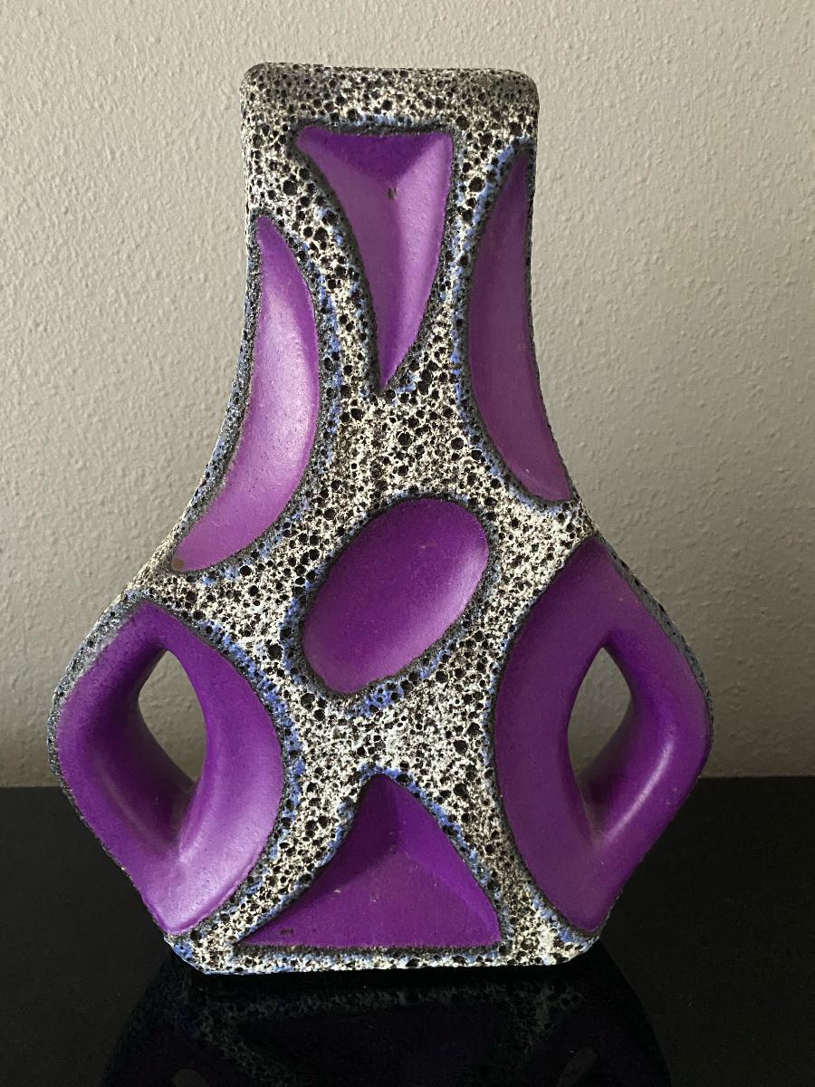 Mid-Century Purple Fat Lava 'Guitar' Vase by Roth Keramik at 1stDibs ...
