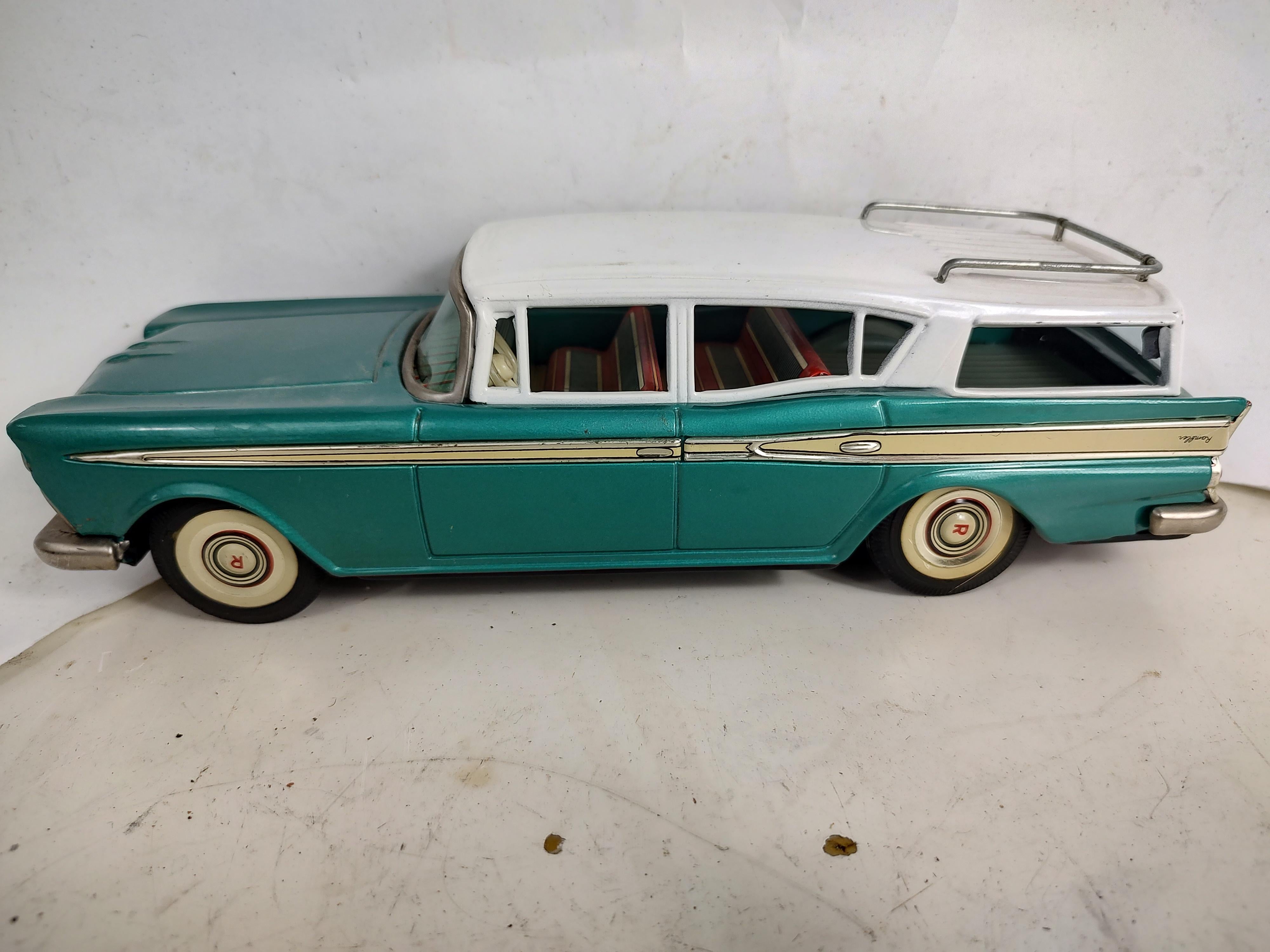 Mid Century Rambler Tin Toy Station Wagon by Bandai Japan For Sale at ...