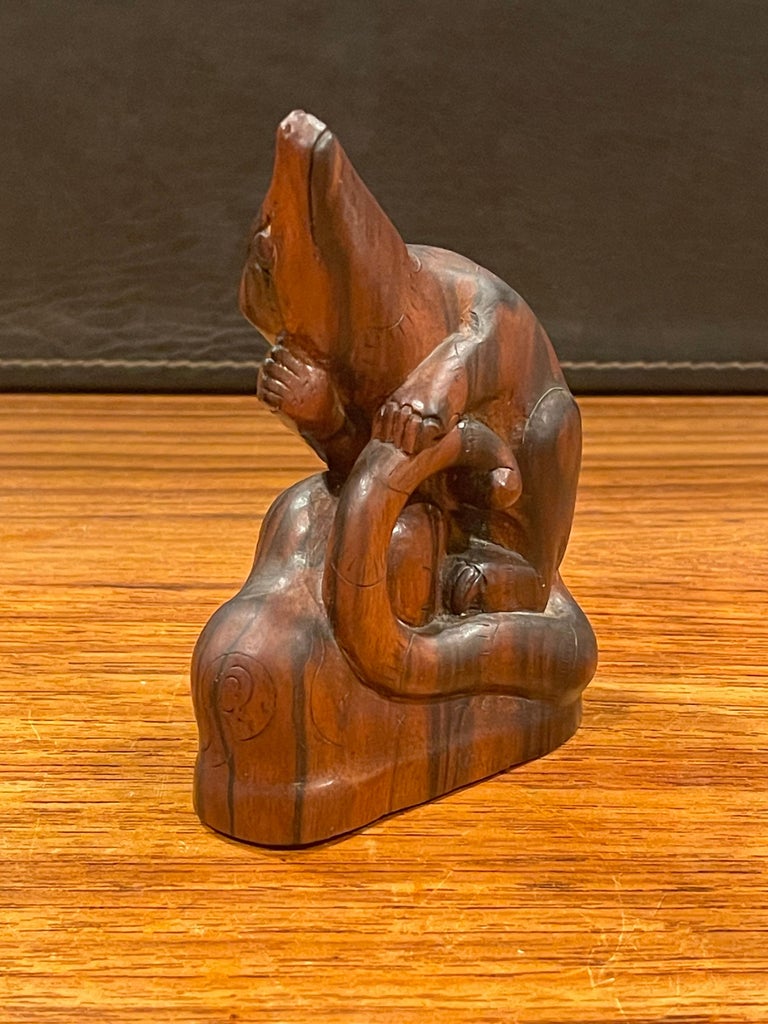 Mid-Century Rat / Rodent Carving / Sculpture in Rosewood For Sale at ...