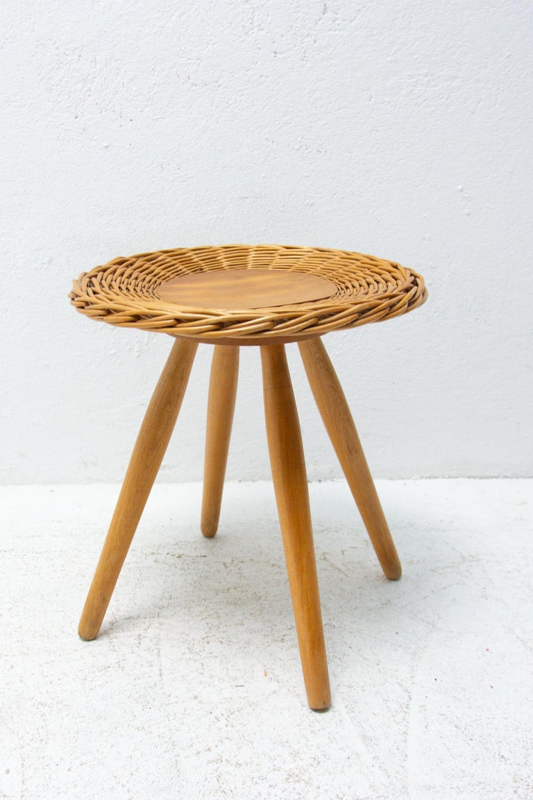 Mid Century Rattan Stool by Jan Kalous for Úluv, 1960´s, Czechoslovakia ...