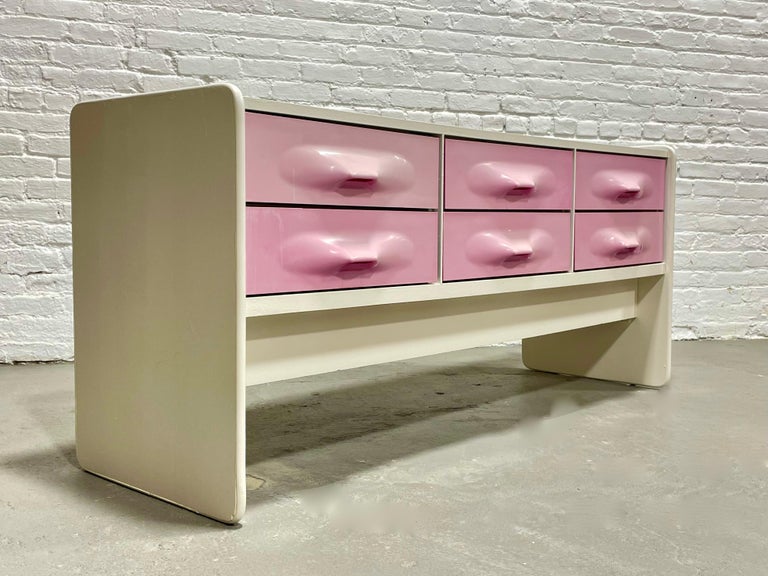 Midcentury Raymond Loewy Styled Molded Long Dresser by Giovanni Maur ...