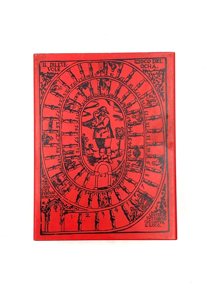 Midcentury Red Cigars Box "Game of the Goose", Italy, circa 1950 For ...