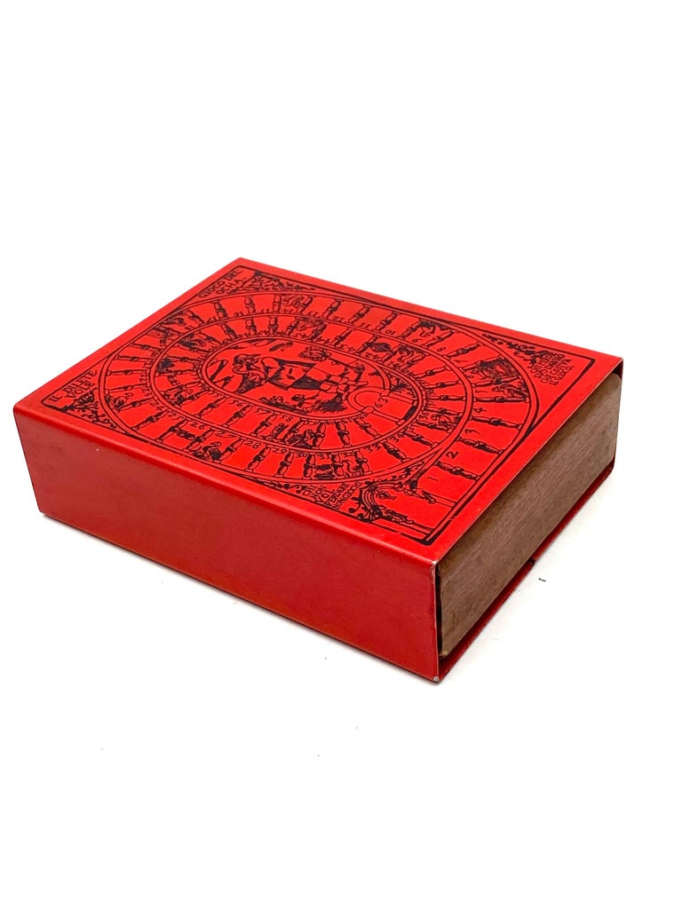 Midcentury Red Cigars Box "Game of the Goose", Italy, circa 1950 For ...