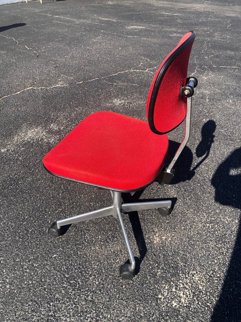 Mid Century Red Task Chair by LaBofa For Sale at 1stDibs
