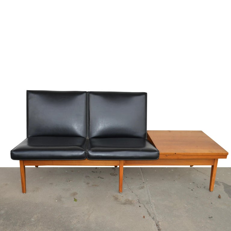 Mid Century Remington Rand Gunlocke 2 Seater Tandem Bench For Sale at ...