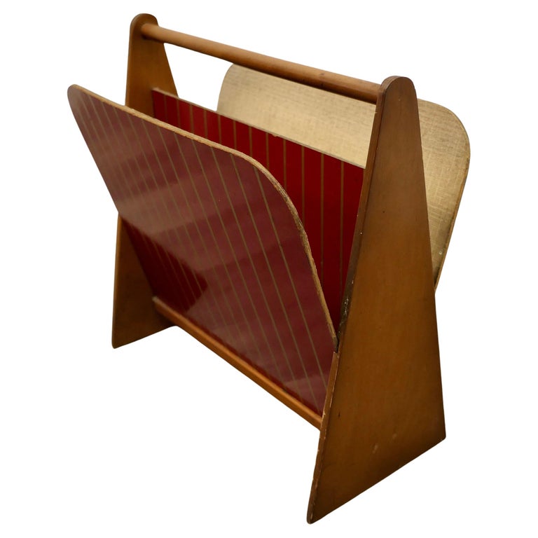Midcentury Retro Magazine Rack For Sale at 1stDibs
