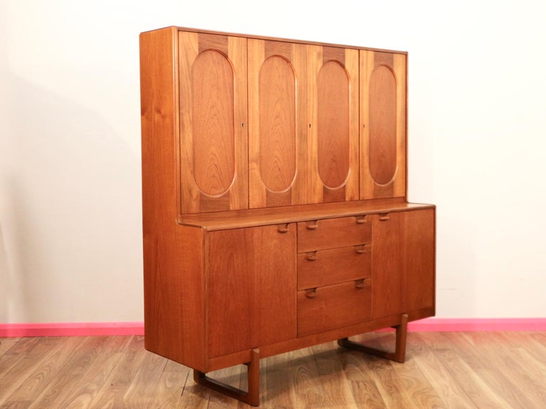 Mid Century Retro Teak Nathan Credenza Highboard Vintage Bureau Drinks ...