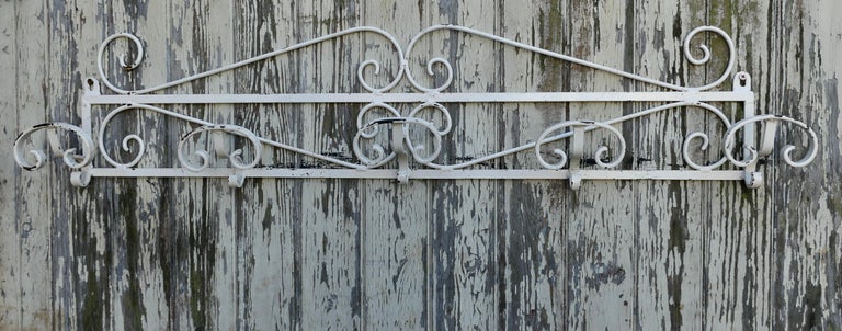 Midcentury Retro Wrought Iron Hat and Coat Rack For Sale at 1stDibs