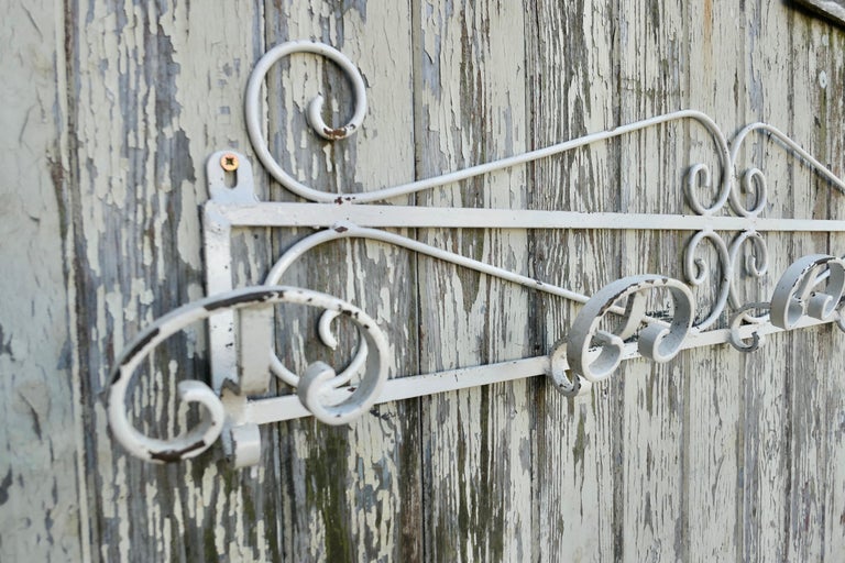 Midcentury Retro Wrought Iron Hat and Coat Rack For Sale at 1stDibs