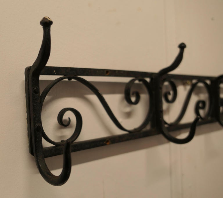 Midcentury Retro Wrought Iron Hat and Coat Rack For Sale at 1stDibs