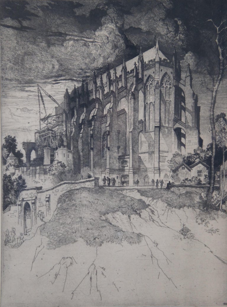 Midcentury Reynold Weidenaar National Cathedral Washington DC Etching ...