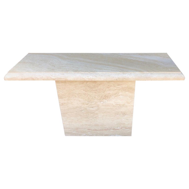 Mid century Roche Bobois Style Travertine Console Table, circa 1970s at 1stDibs