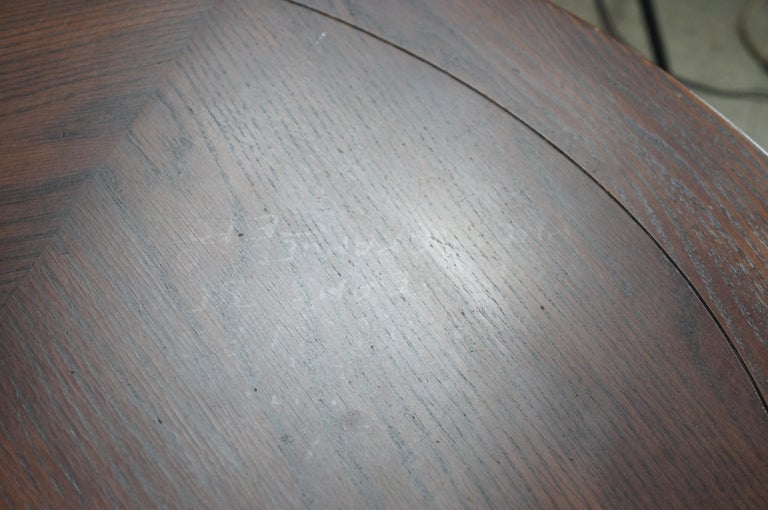 Midcentury Romweber Viking Oak Round Pedestal Dining Breakfast Game ...