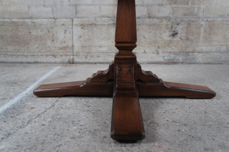 Midcentury Romweber Viking Oak Round Pedestal Dining Breakfast Game ...