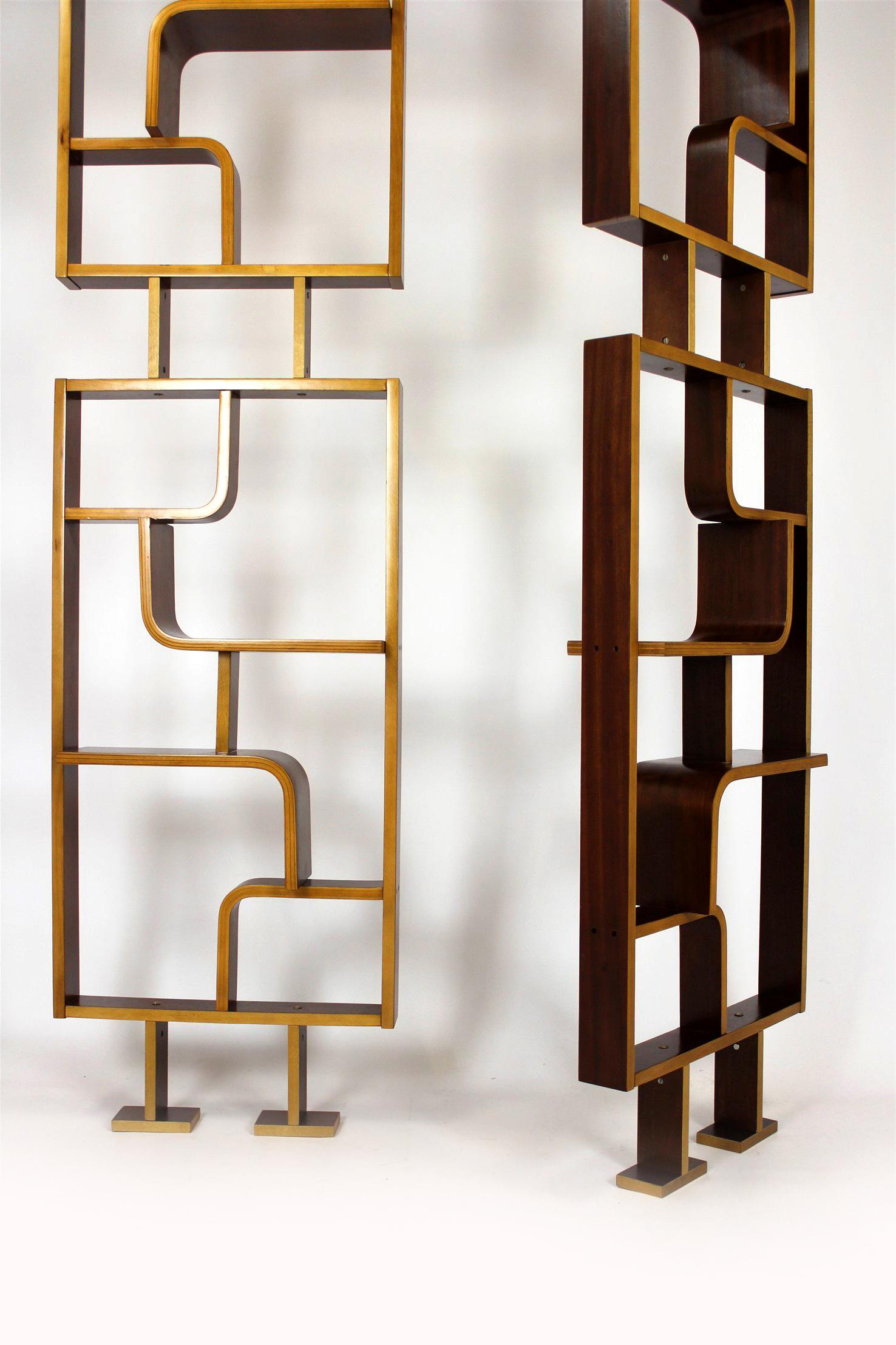 Mid-Century Room Dividers by L. Volak for Drevopodnik Holesov, 1960s ...