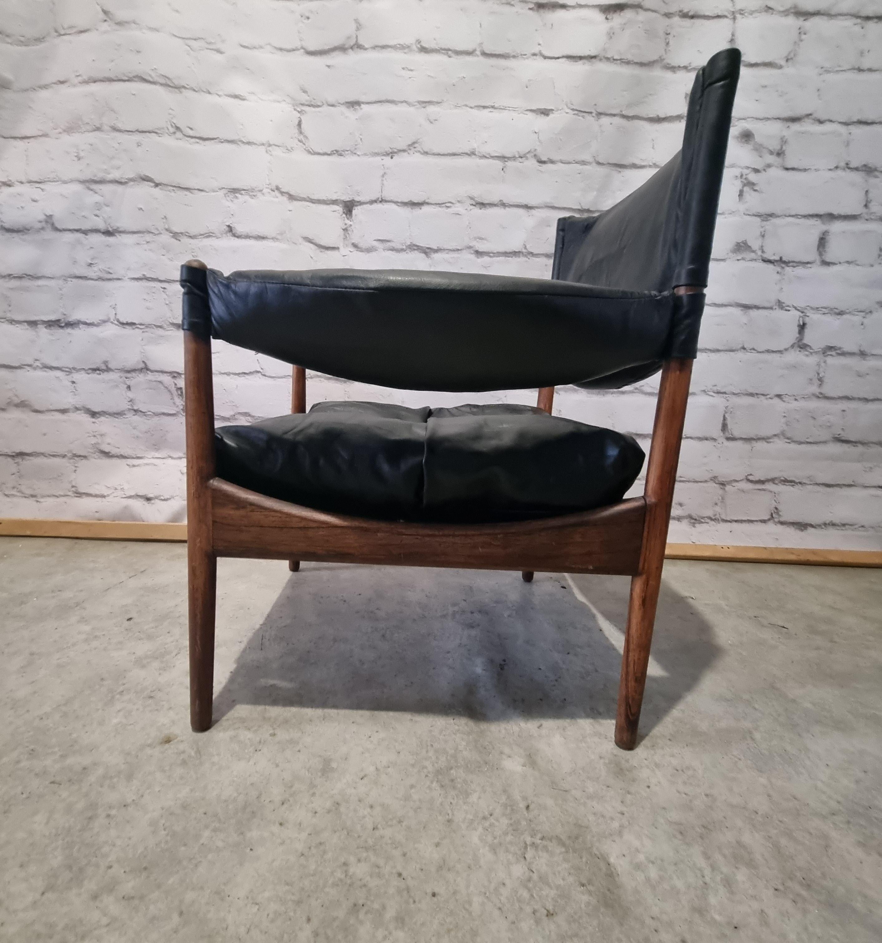 Mid Century Rosewood Armchairs With Ottoman By Kristian Vedel "Modus ...
