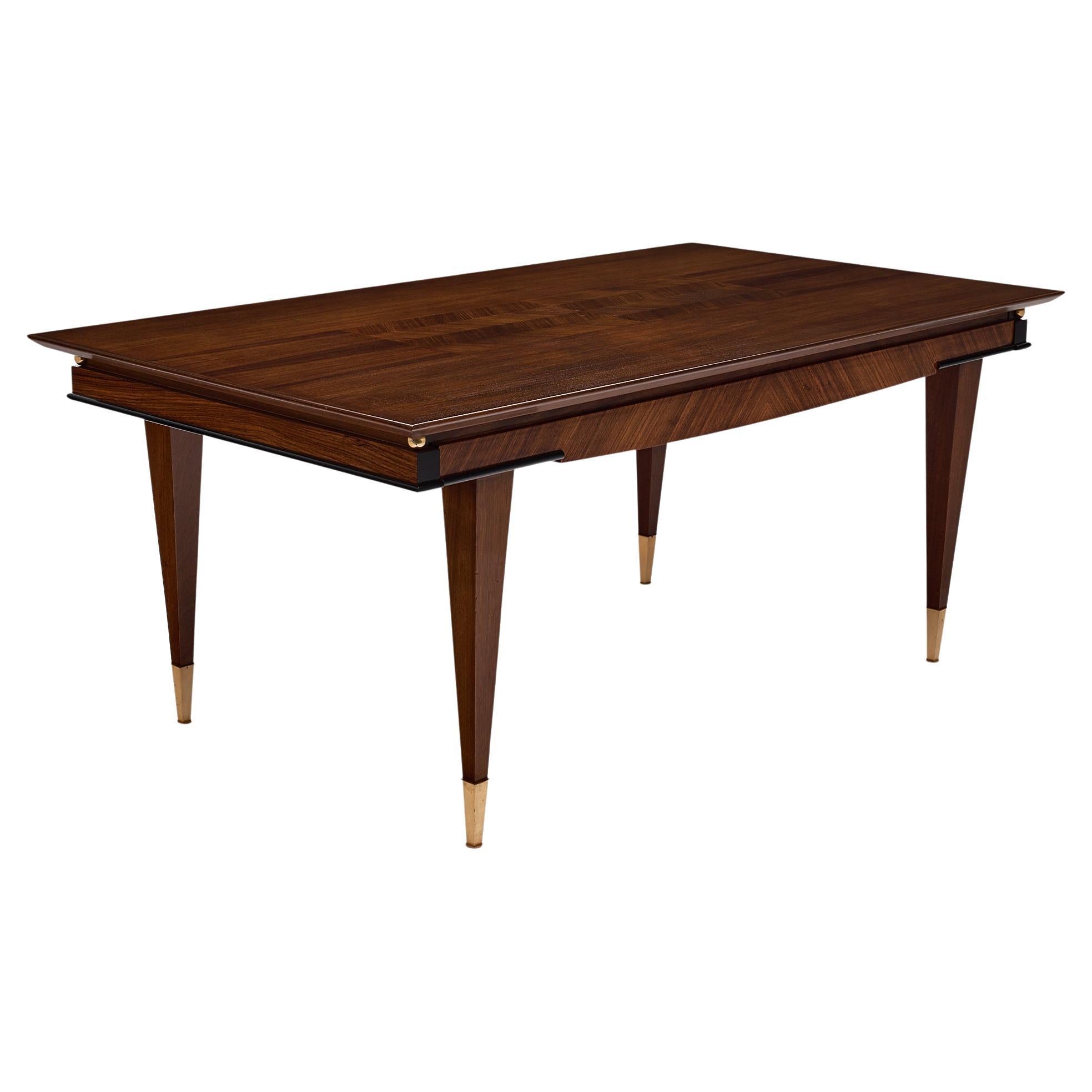 Mid-Century French Rosewood Dining Table For Sale at 1stDibs