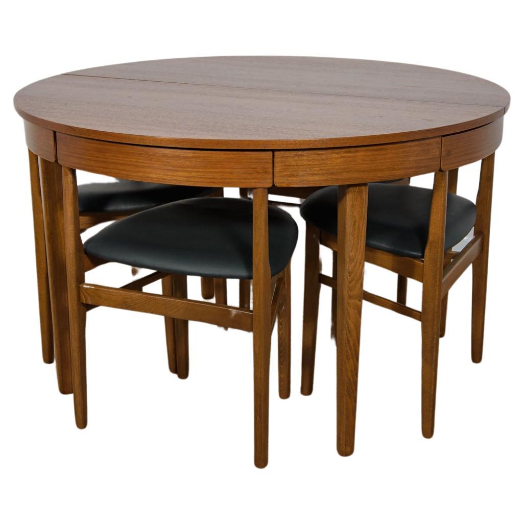 Mid-Century Round Extendable Dining Table and Chairs from McIntosh ...