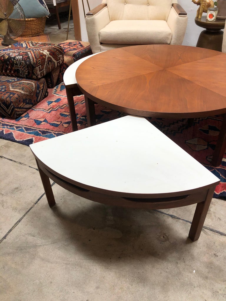 Midcentury Round Lane Coffee Table at 1stDibs | lane coffee table round ...