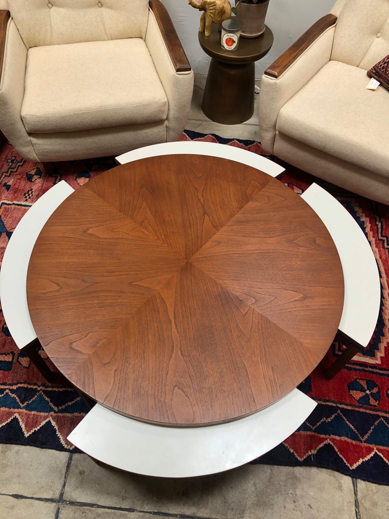 Midcentury Round Lane Coffee Table at 1stDibs | lane coffee table round ...