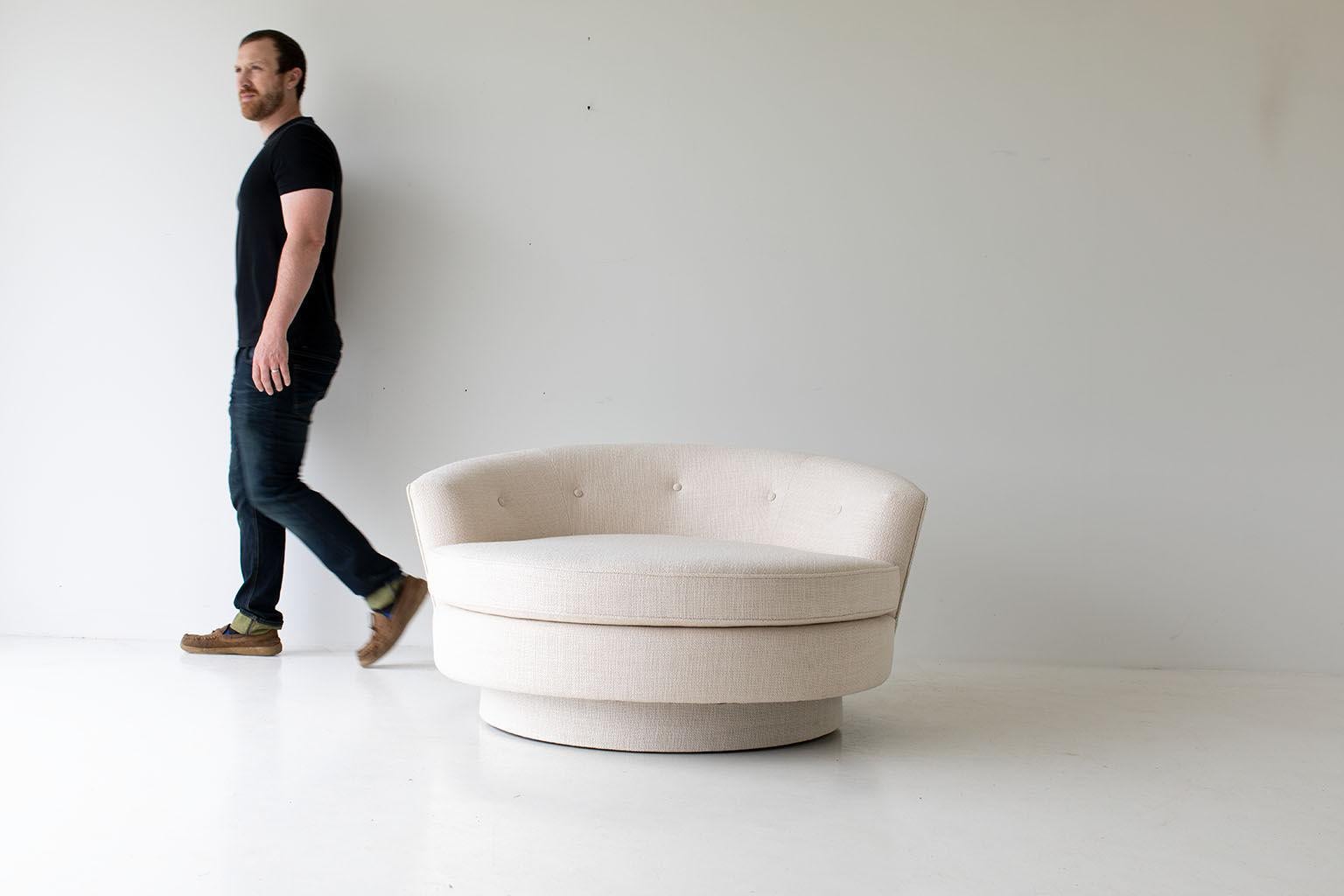 Mid Century Round Lounge Chair at 1stDibs | mid century modern round chair