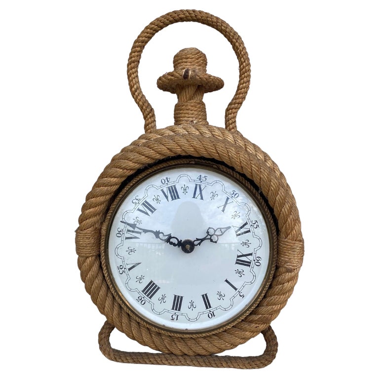 Mid-Century Rope Clock Adrien Audoux and Frida Minet For Sale at 1stDibs