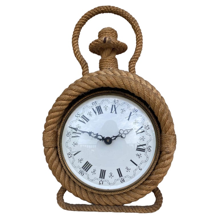 Mid-Century Rope Clock Adrien Audoux and Frida Minet For Sale at 1stDibs