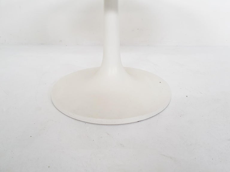 Mid-Century Round Travertine Side Table, 1970's at 1stDibs
