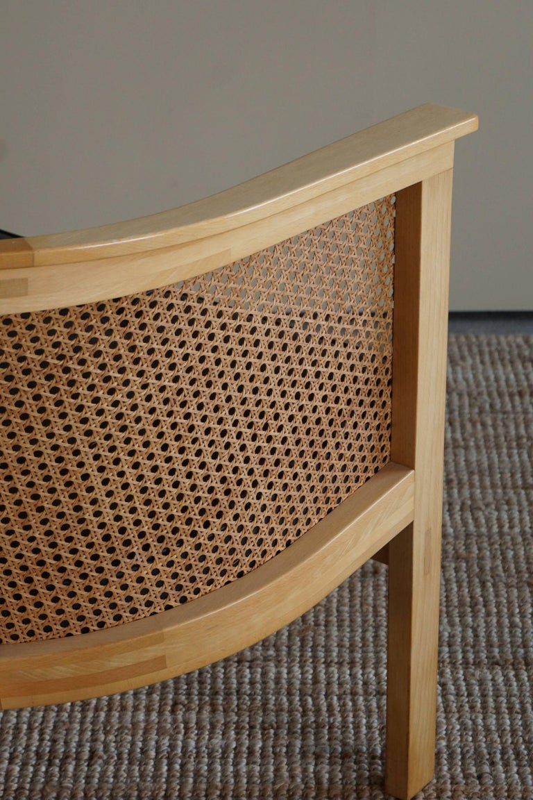 Mid Century Rud Thygesen Armchair in Cane and Leather, King Series ...