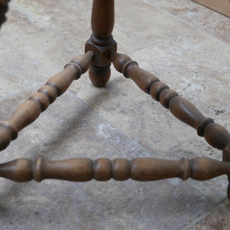 Midcentury Rush Three Legged Stool at 1stDibs