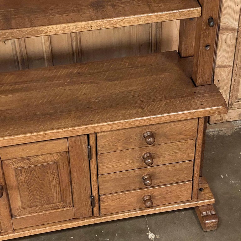 Mid-Century Rustic Open Bookcase ~ Cabinet For Sale at 1stDibs