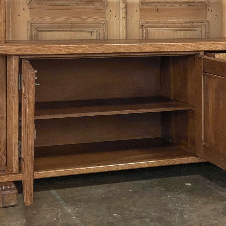 Mid-Century Rustic Open Bookcase ~ Cabinet For Sale at 1stDibs