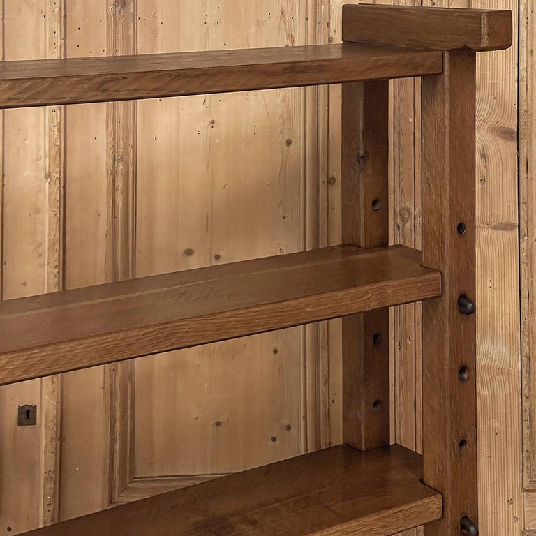 Mid-Century Rustic Open Bookcase ~ Cabinet For Sale at 1stDibs