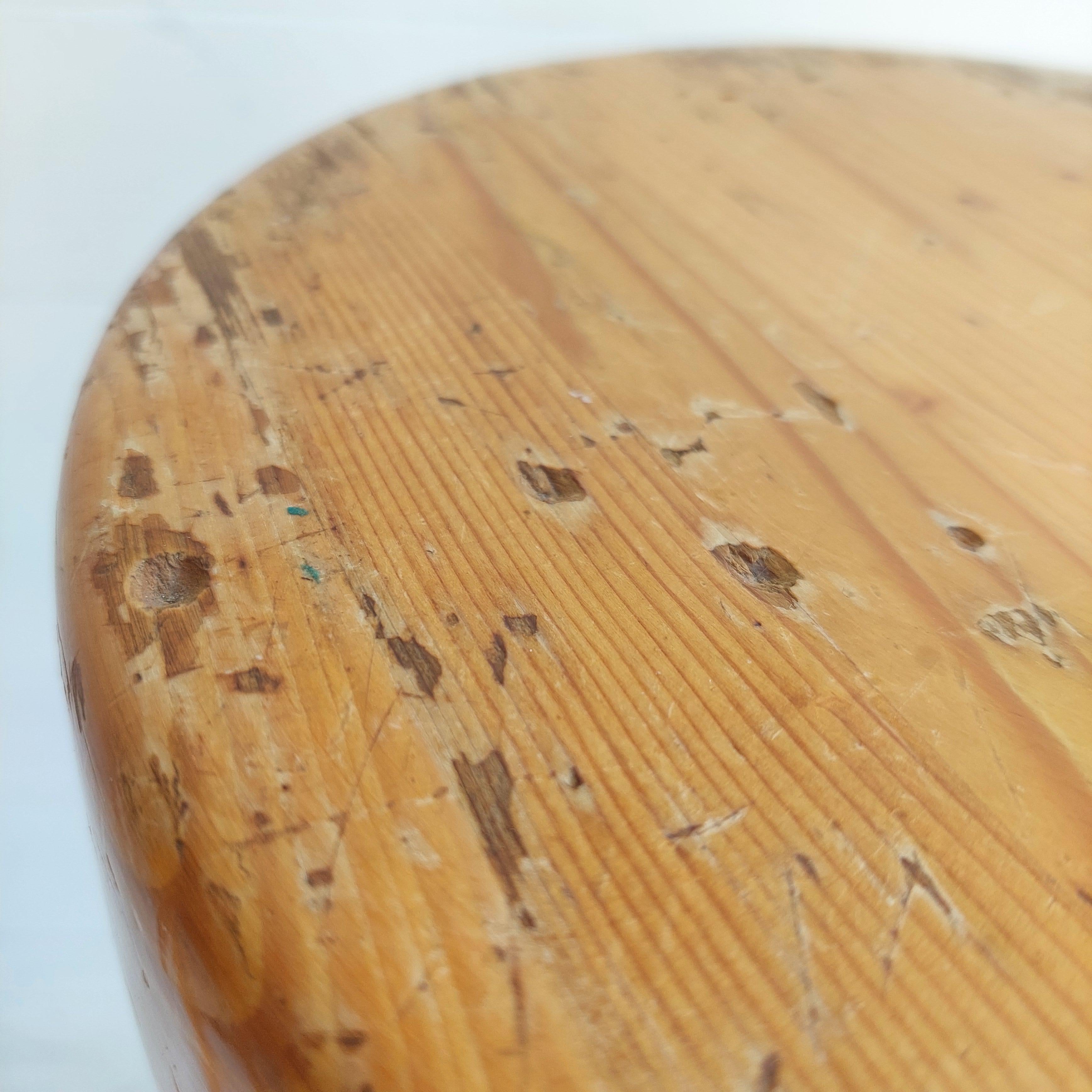 Mid Century Rustic Pine Bar High Stools, Set Of 2 Charlotte Perriand ...