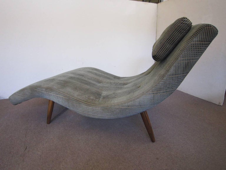 Midcentury "S" Curve Newly Upholstered Two Person Lounge Chaise, A ...