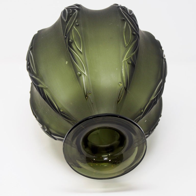 Midcentury Sabino Art Glass Vase For Sale at 1stDibs
