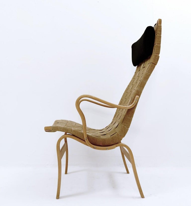 Mid Century Scandinavian easy chairs model "Eva hög" by Bruno Mathsson ...
