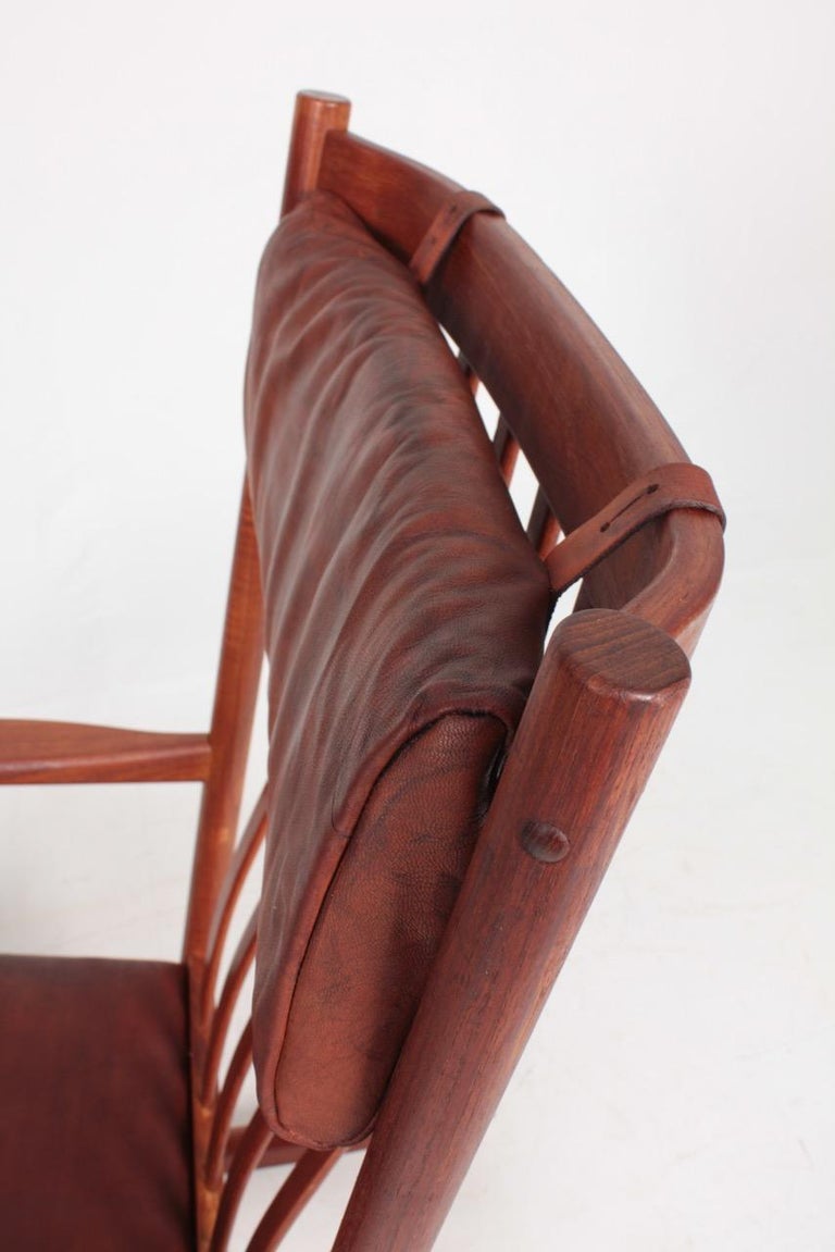 Midcentury Scandinavian Modern Rocking Chair in Teak and Patinated ...