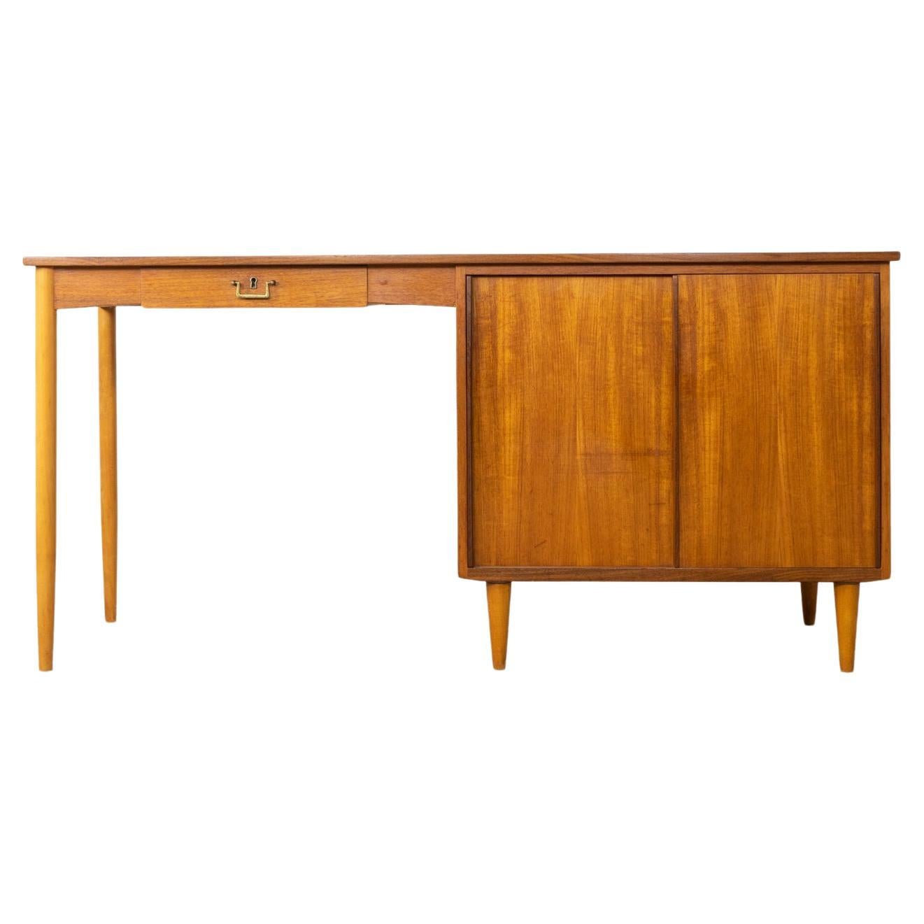 Mid-Century Danish Modern Rosewood Hideaway Desk Cabinet For Sale at ...
