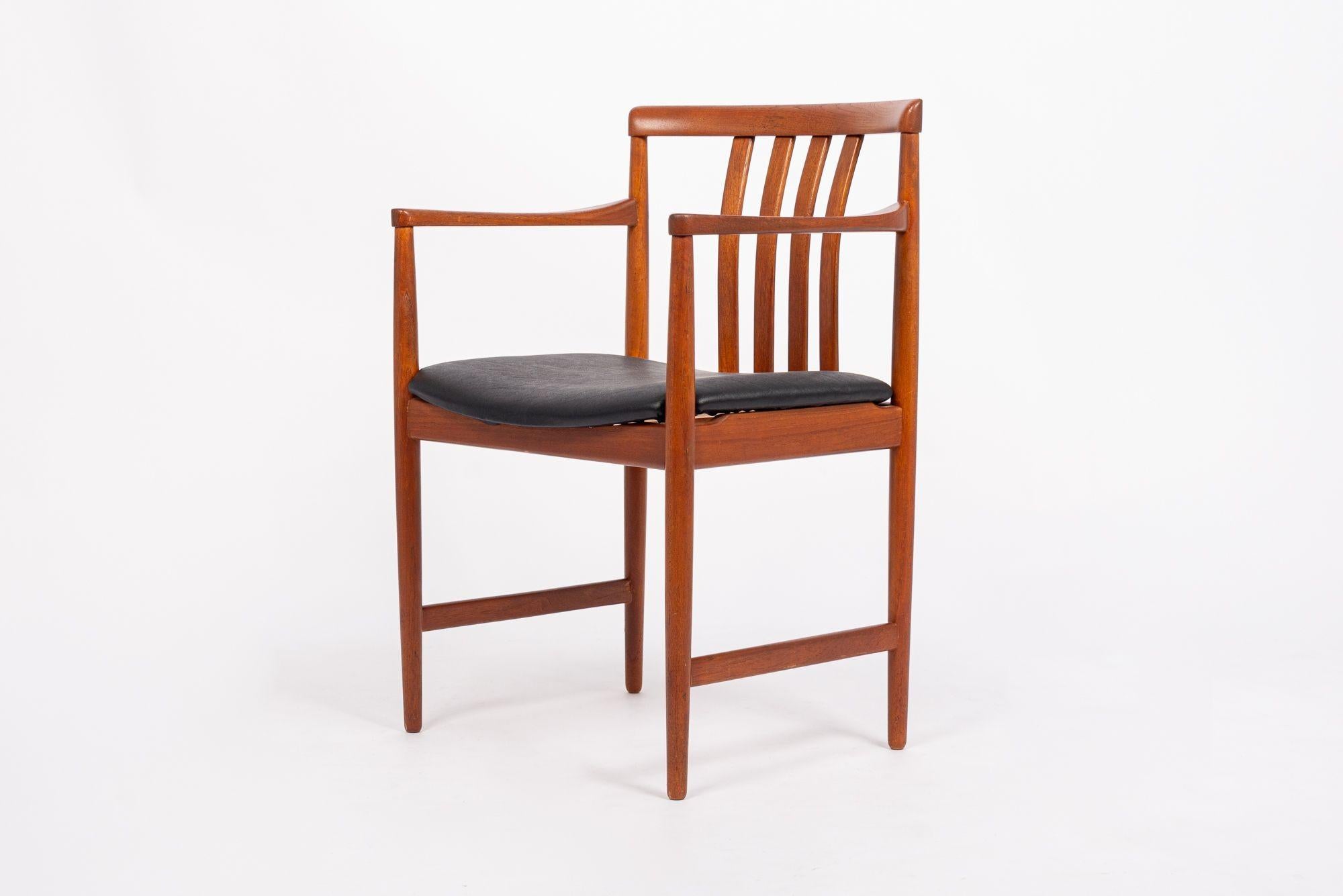 Mid Century Scandinavian Modern Teak Wood Arm Chair by Westnofa For ...